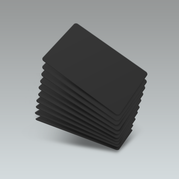 Black Core Matte Blank CR80 PVC Plastic Cards - Creative Plastic Cards