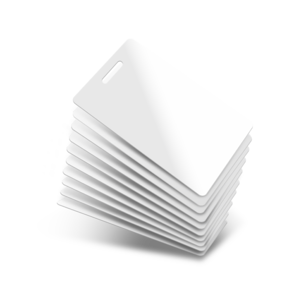 White Gloss Blank CR80 PVC Plastic Cards with Punched Hole - Creative ...